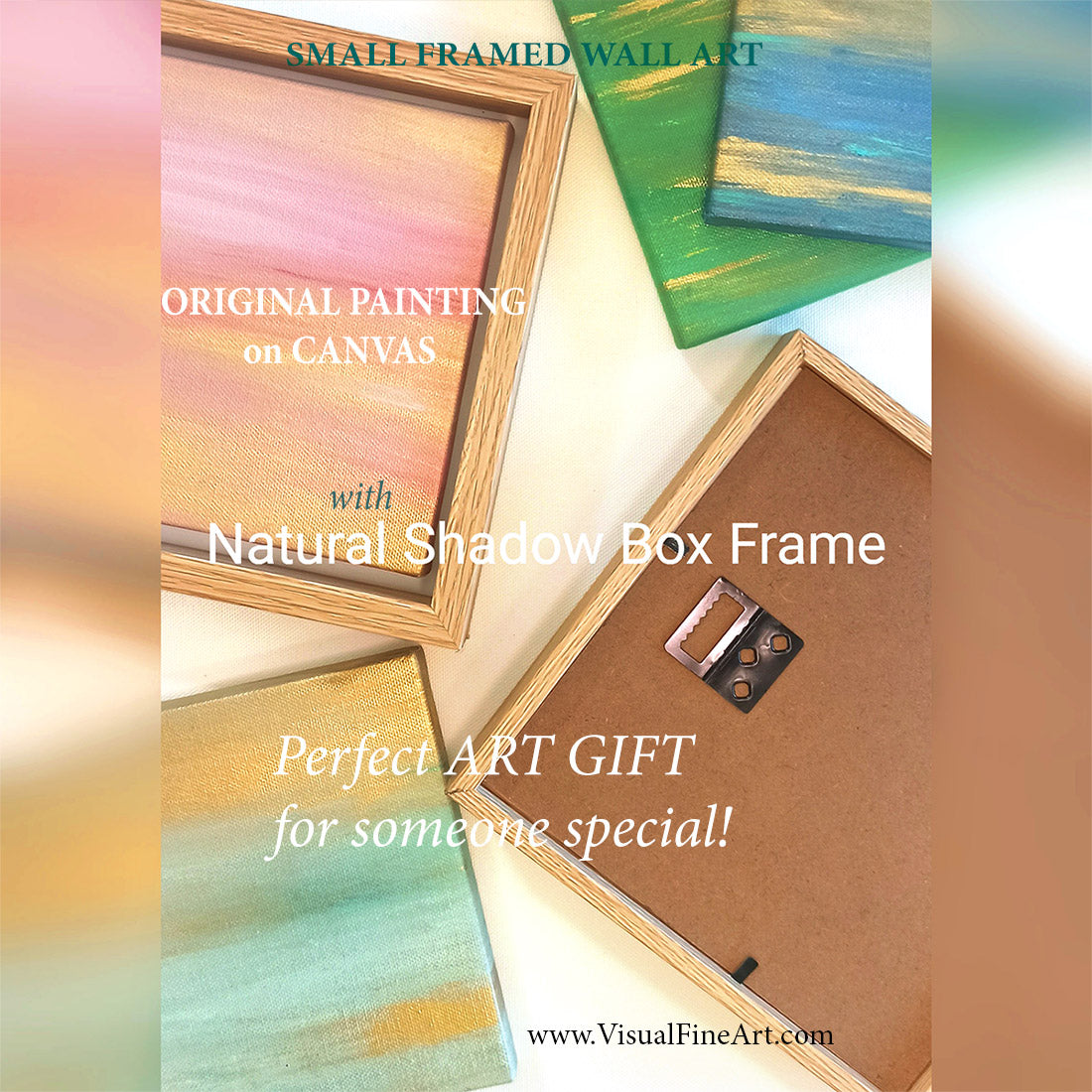 Original Small Abstract Art Framed Minimalist Art Decor Holiday Gift ...