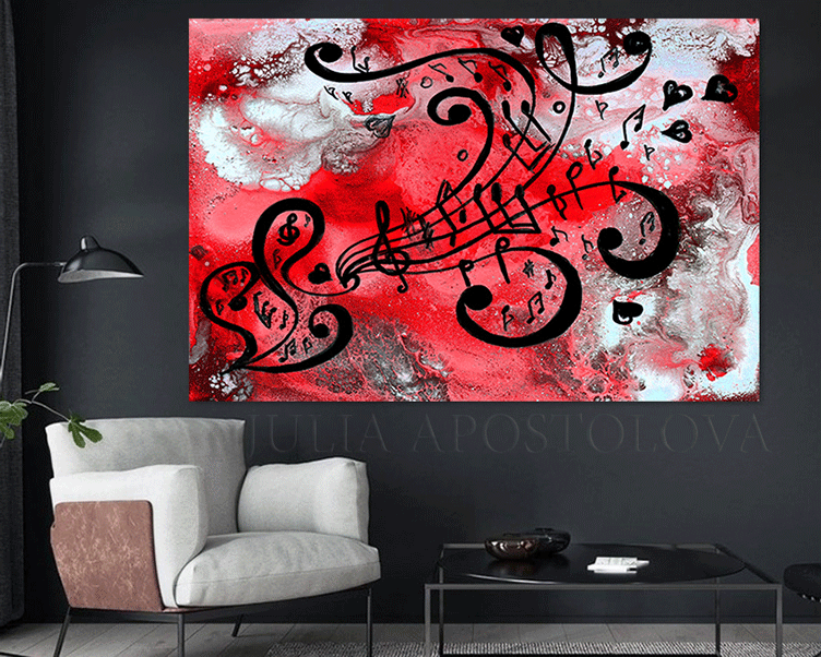 Music Painting Black And White